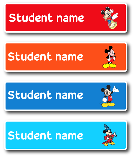 Printable Mickey Mouse Name Tags